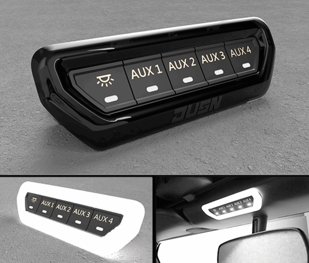 Jeep Wrangler AUX Switch | 6-Way 12V Off-Road Control Panel